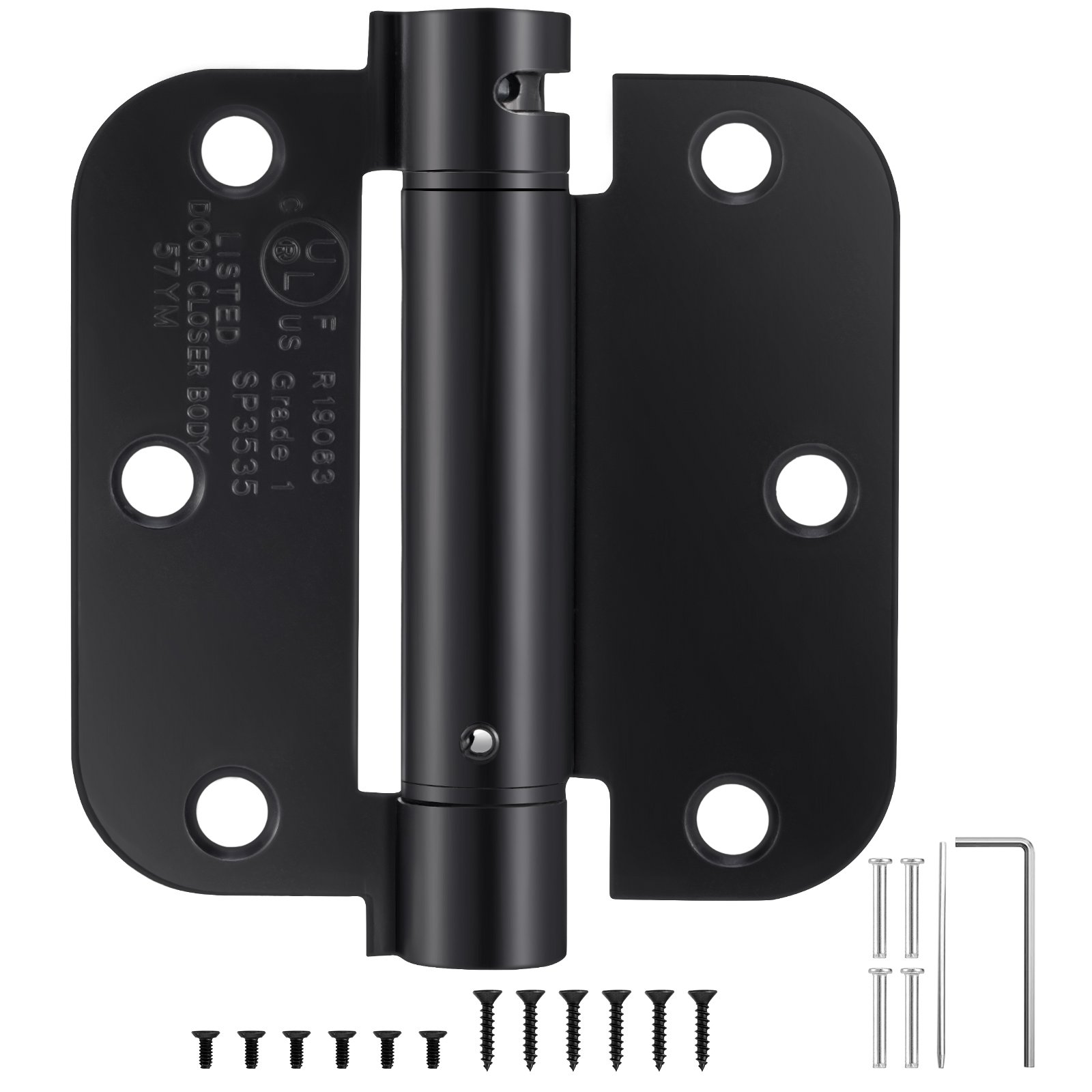 2 Pack | Self Closing Door Hinges 3.5”×3.5”, HBL' Automatic Door Closer ...